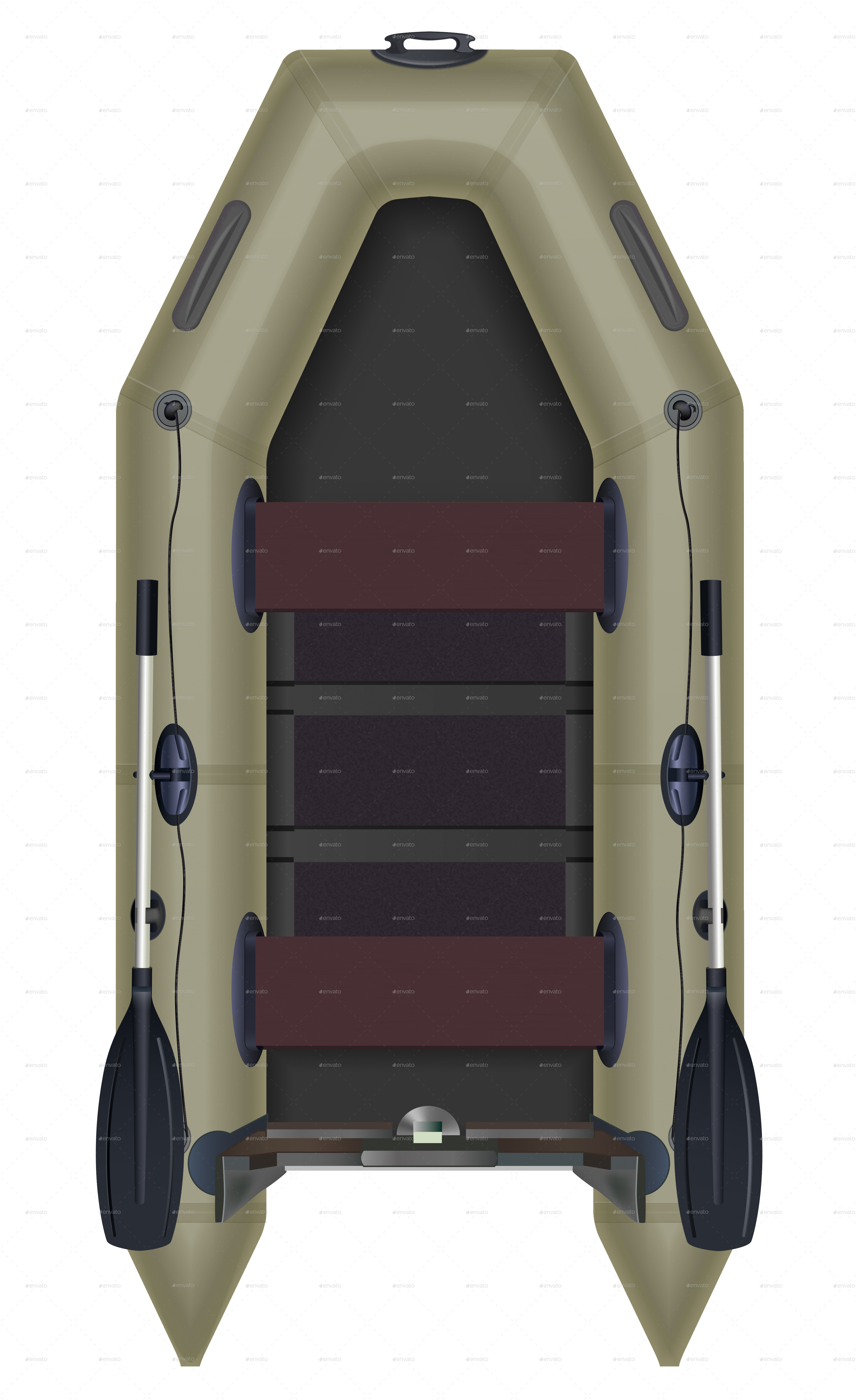 Inflatable Boat Top View, Vectors | GraphicRiver