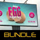 2 in 1 Easter Break Up Party Banner Bundle, Print Templates | GraphicRiver