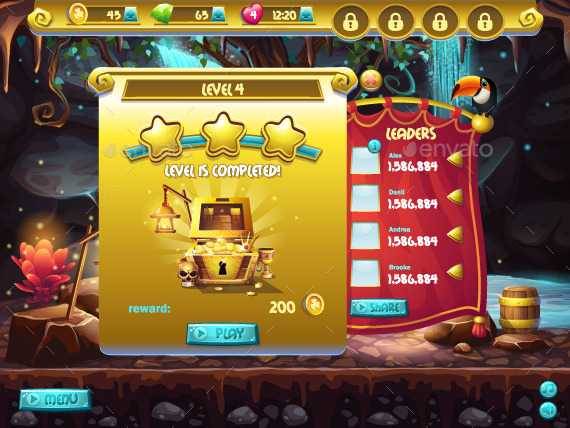 GUI Treasure Hunt, Game Assets | GraphicRiver