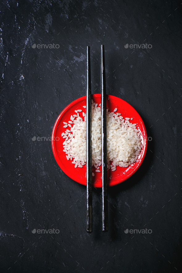 Rice with chopsticks Stock Photo by NatashaBreen | PhotoDune