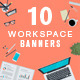 Set of Flat Design Workspace Banners , Vectors | GraphicRiver