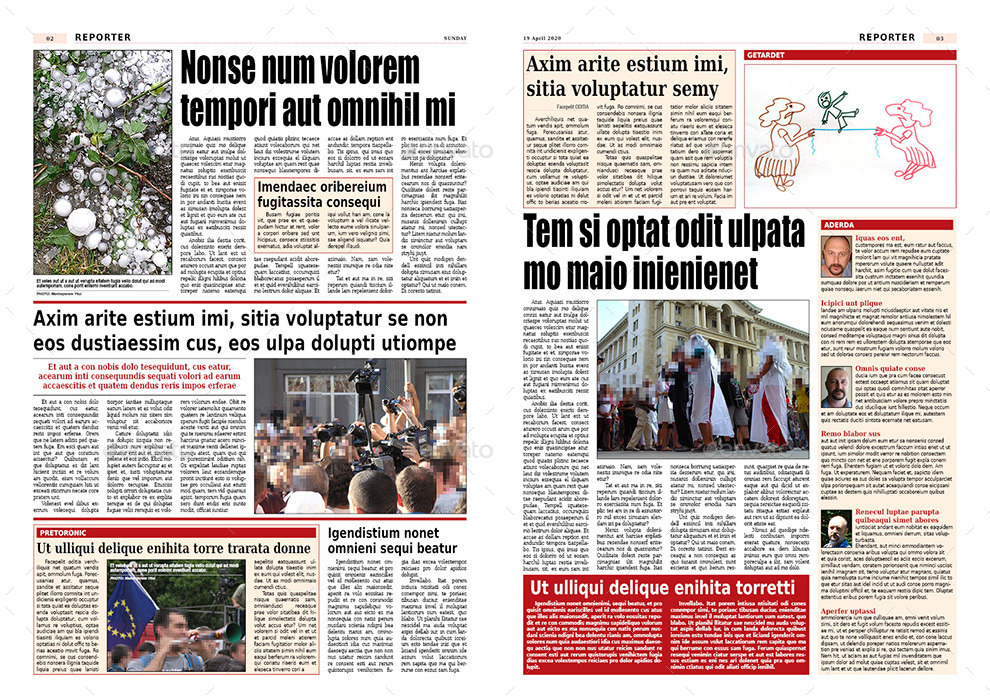 DailyScope - Newspaper Template (16 + 3 Pages), Print Templates ...