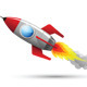 Rocket Flying 2, Vectors | GraphicRiver