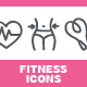 Hand Drawn Fitness Icons, Icons | GraphicRiver