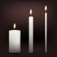 Three Vector White Candles, Vectors | GraphicRiver
