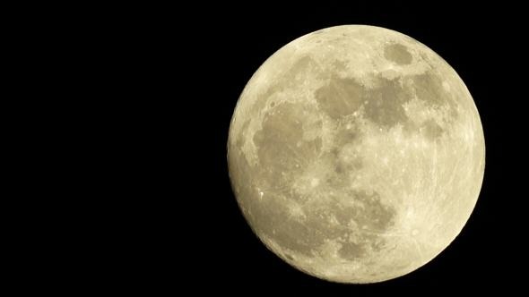 Large Full Golden Moon, Stock Footage | VideoHive