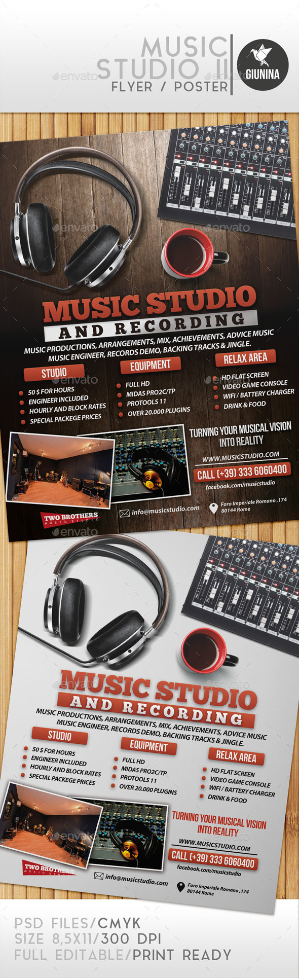 Music Studio II Flyer/Poster by Giunina | GraphicRiver