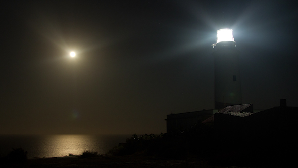 Lighthouse Formentera Night Timelapse 1, Stock Footage | VideoHive