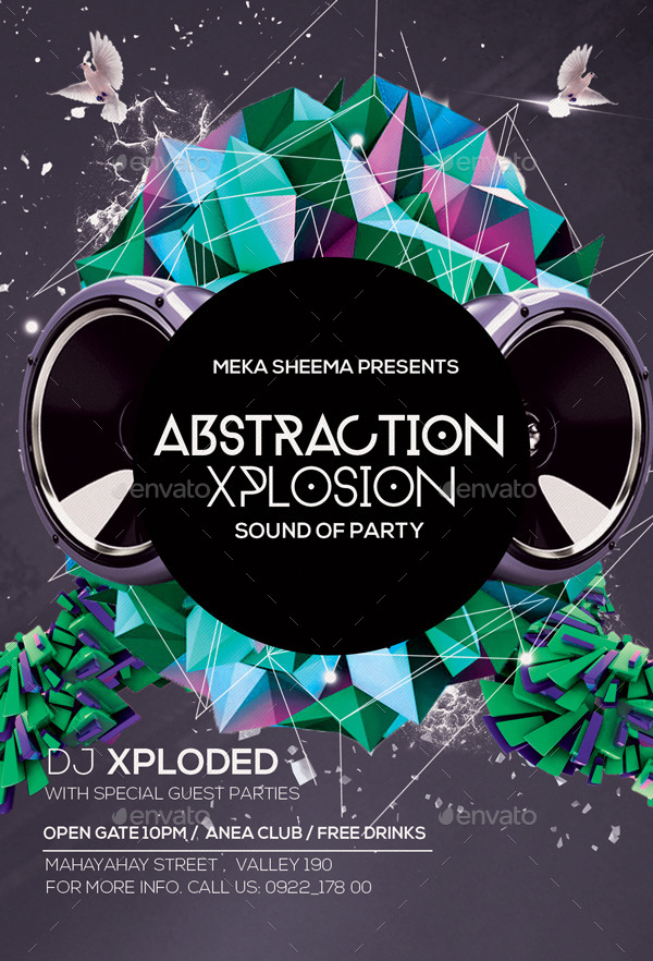 Abstraction Xplosion Flyer, Print Templates | GraphicRiver