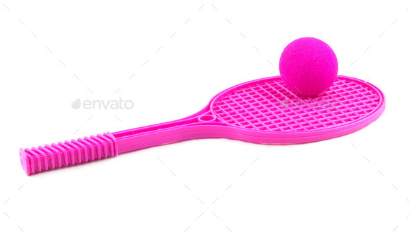 plastic tennis racket Stock Photo by perutskyy | PhotoDune