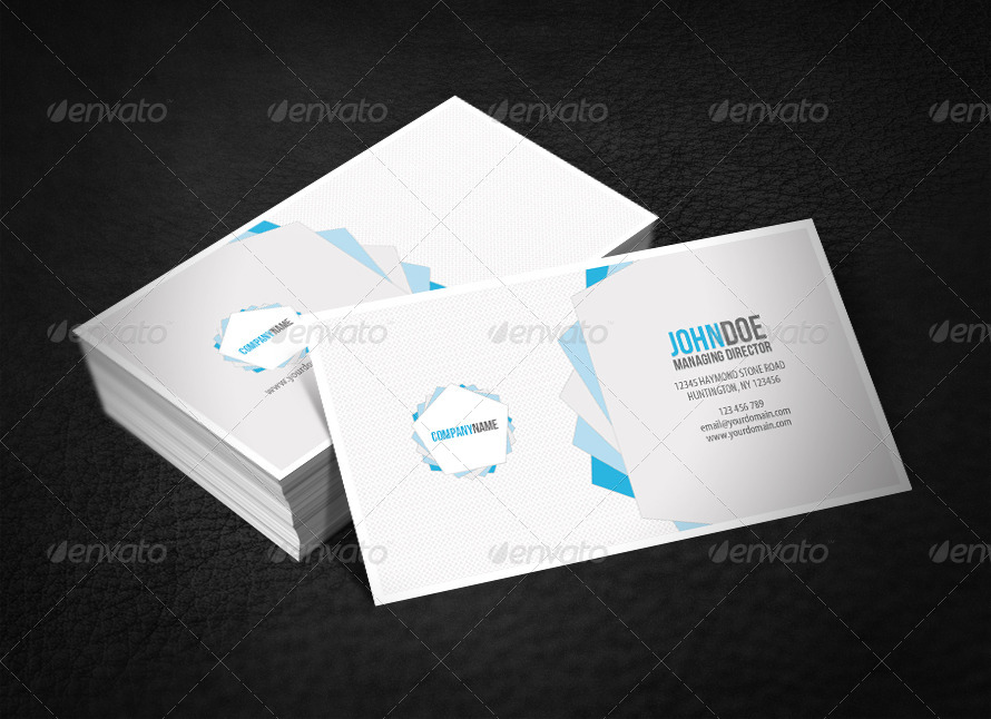 Clean Pentagon Business Card, Print Templates | GraphicRiver