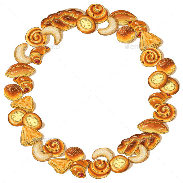 Bakery Round Frame by Val_Iva | GraphicRiver