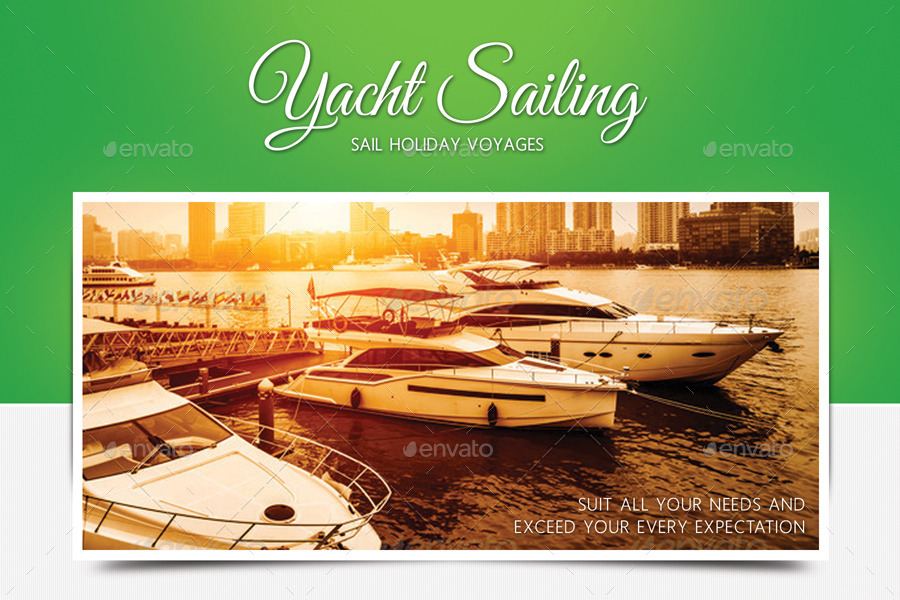 Boat Sailing Postcard Template V04, Print Templates | GraphicRiver