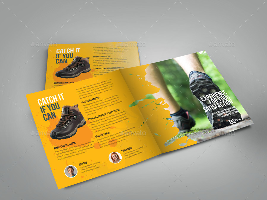 Bifold Shoes InDesign Brochure, Print Templates | GraphicRiver