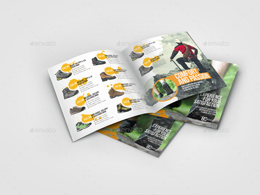 Bifold Shoes InDesign Brochure, Print Templates | GraphicRiver