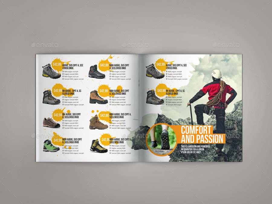 Bifold Shoes InDesign Brochure, Print Templates | GraphicRiver