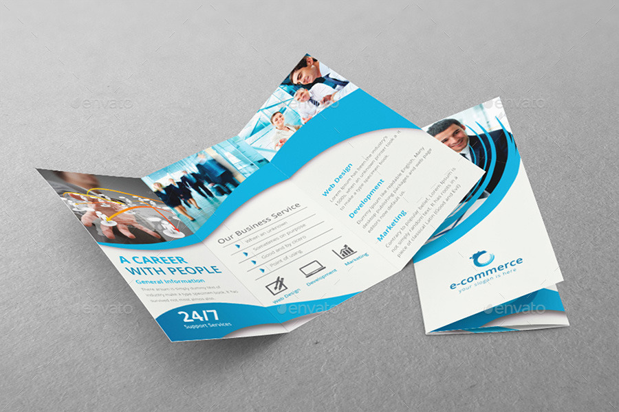 E-Commerce Business Tri-Fold Brochure, Print Templates | GraphicRiver