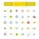 Vector Flat Auto Icons, Vectors | GraphicRiver