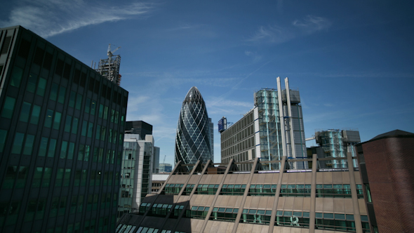 Building London England Financial Center Business Skyline 23, Stock Footage