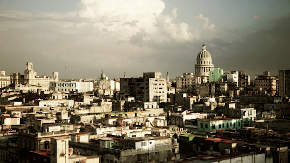 Havana Cuba Skyline Capitolio 4, Stock Footage | VideoHive