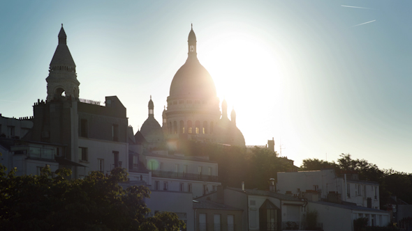 Sacre Coeur, Montmatre Sunset, Paris France 1, Stock Footage | VideoHive