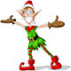 Christmas Elf Spreading Arms And Smiling, Vectors | GraphicRiver