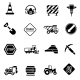 Road Repair Icons Black, Vectors | GraphicRiver