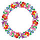 Kalocsai Embroidery in a Circle, Vectors | GraphicRiver