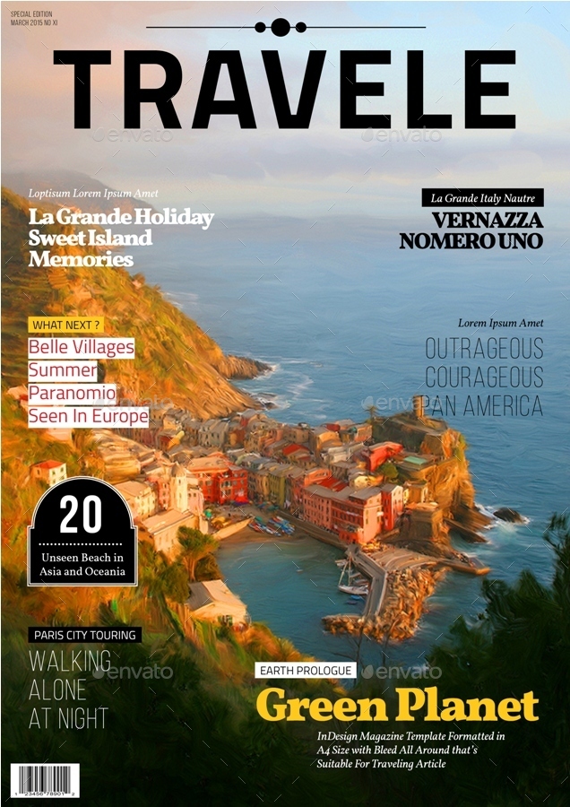 Traveling Magazine Template by siroolee | GraphicRiver