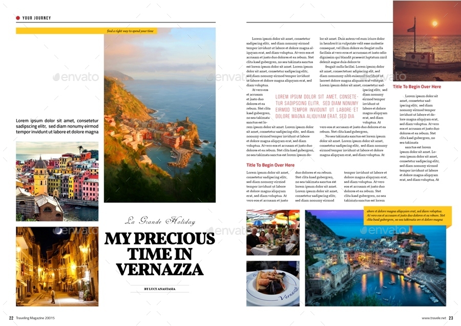 Traveling Magazine Template by siroolee | GraphicRiver