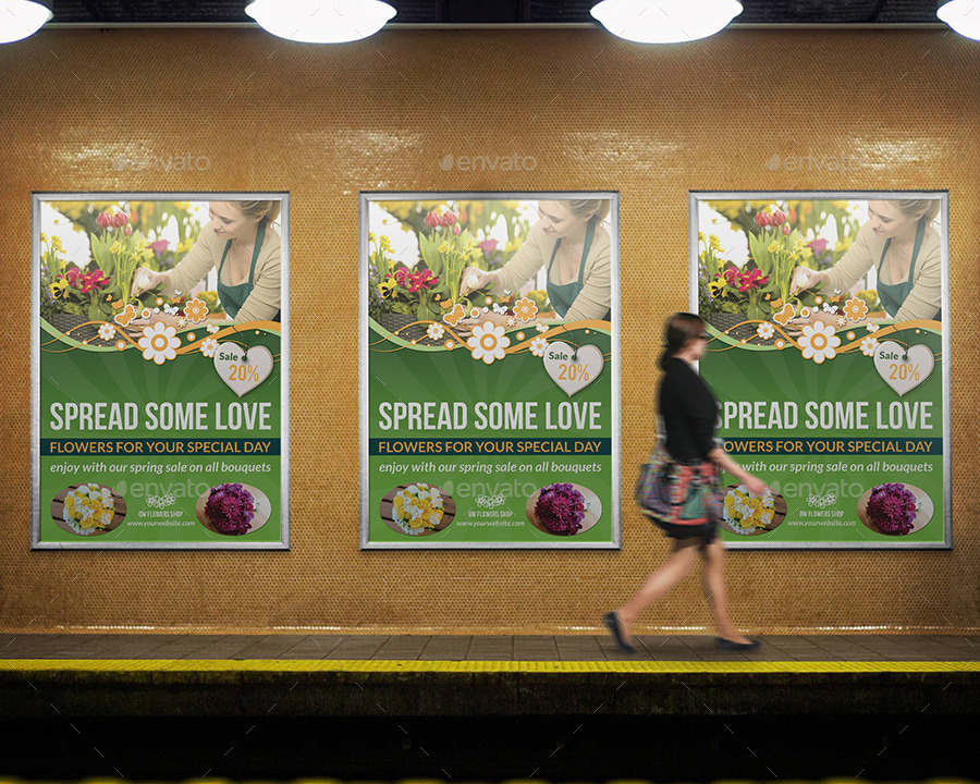 Flowers Shop Poster Template, Print Templates | GraphicRiver