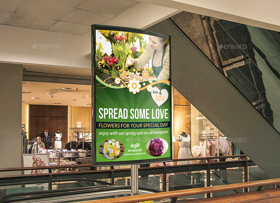 Flowers Shop Poster Template, Print Templates | GraphicRiver