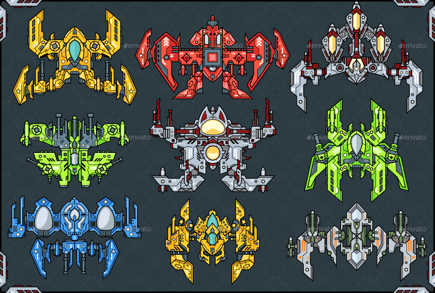 Spaceship Creation Kit, Game Assets | GraphicRiver