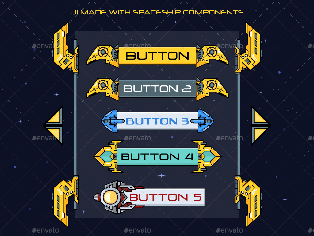 Spaceship Creation Kit, Game Assets | GraphicRiver