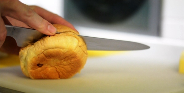 Slicing Burger Bun, Stock Footage | VideoHive
