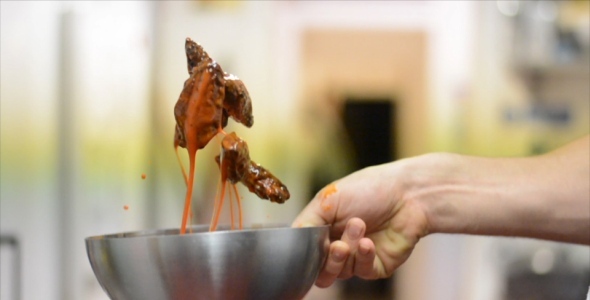 Chicken Wings in the Air , Stock Footage | VideoHive