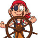 Pirate at Rudder, Vectors | GraphicRiver