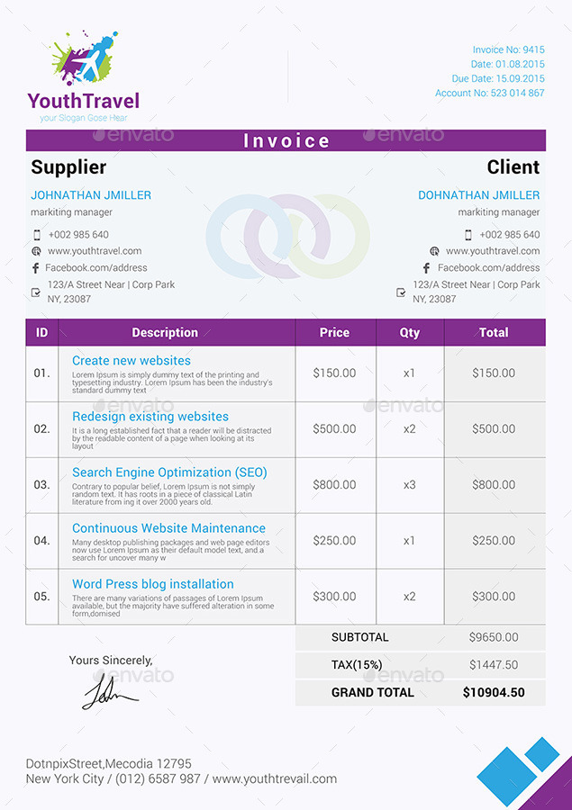 Invoice Bundle Template | Volume 1, Print Templates | GraphicRiver