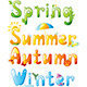 Seasons Typography, Vectors | GraphicRiver