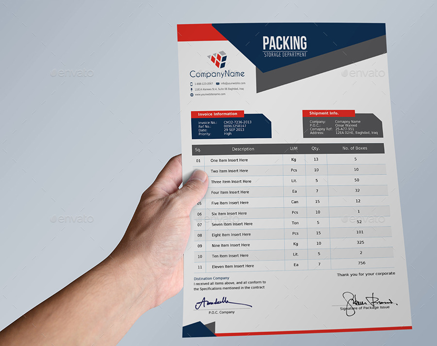 Offer and Packing and Invoice Template Vol.2, Print Templates ...