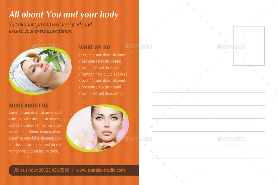 4 in 1 Wellness and Spa Postcard Bundle by rapidgraf | GraphicRiver