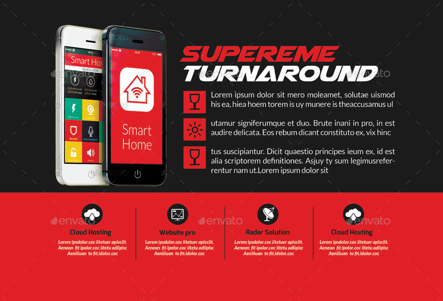 Mobile App Post Cards Template, Print Templates | GraphicRiver