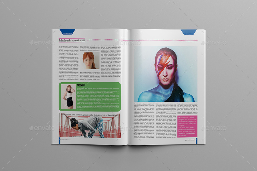 Women And Girl Magazine Template, Print Templates | GraphicRiver