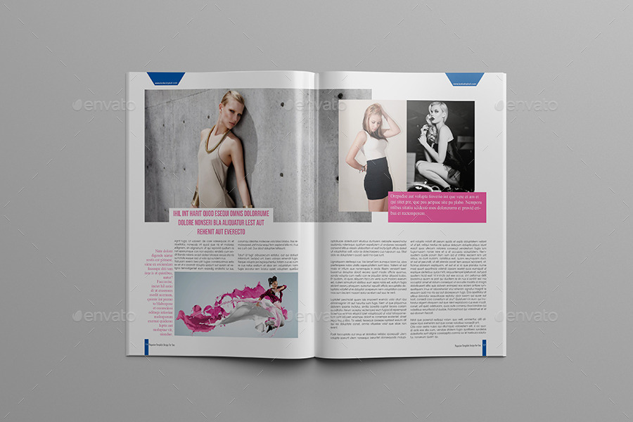 Women And Girl Magazine Template, Print Templates | GraphicRiver