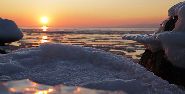 Ice Blocks Sunset, Stock Footage | VideoHive