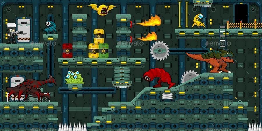 Alien Onslaught - Game Sprites, Game Assets | GraphicRiver