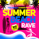 Summer Beach Rave Flyer Template by Flyermania | GraphicRiver