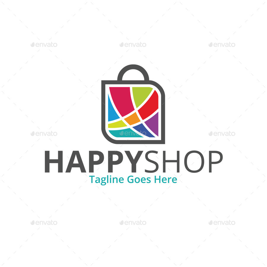 Happy Shop Logo, Logo Templates | GraphicRiver