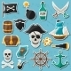 Pirate Themed Stickers , Vectors | GraphicRiver