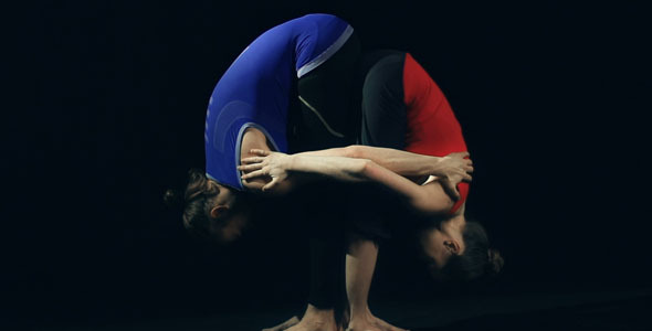 Double Standing Forward Bend, Stock Footage | VideoHive